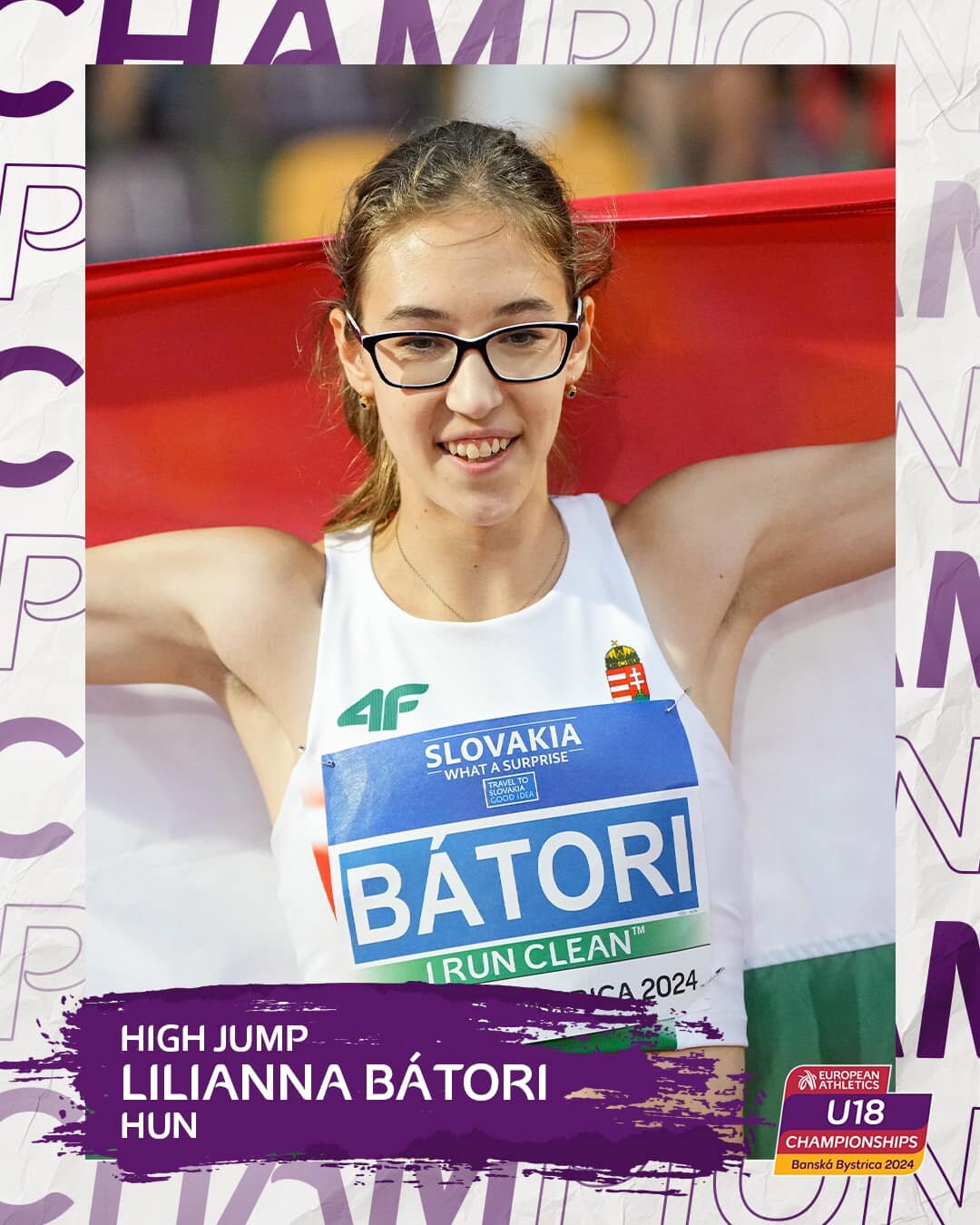 1.84m Lilianna Batori is the European U18 high jump champion! - Északhírnök